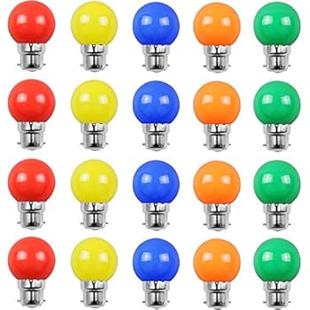 B22 Bayonet Cap LED Bulb 1W G45 Lighting Bulbs,LED Coloured GolfBall ...