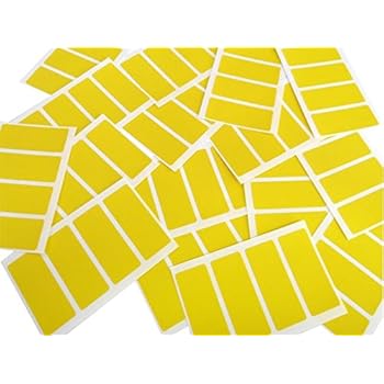 30 Labels , 75x50mm Rectangle , Fluo Yellow , Colour Code stickers ...