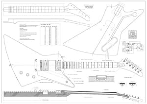 Gibson Explorer Guitar Plans - Full Scale Design Plans - Technical ...