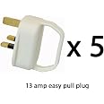 Easy Pull Mains Plug Top 13A Amp White Fused with a handle - arthritis ...