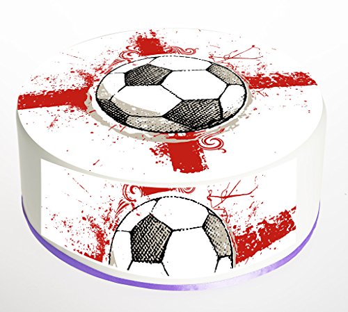 Buy England Football Cake Topper. Round Cake Topper. Edible Rice Paper ...