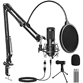 DIGIMORE USB Condenser Microphone Kit | 192kHz/24bit | BoomArm, Pop ...