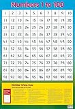 A2 Number Square Poster, Hundred Square Poster, 100 Square, 1 to 100 ...