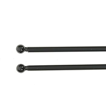 Cafe Rod Net curtain pole extendable 55cm - 85cm MATT BLACK ...