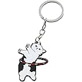 PSL Cat Keyring Kawaii Hula Hoop Cat Keychain Cute Animal Cat Metal ...