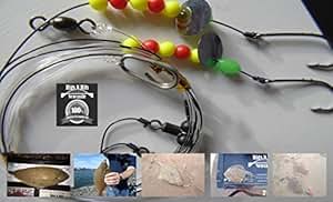 Sea fishing Rigs x 10 - Two hook flatty flapper sz 1 shore rigs - Dab ...