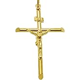 Alexander Castle Large Solid 9ct Gold Crucifix Necklace for Women & Men ...