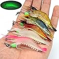 OriGlam 5pcs Soft Luminous Shrimp Lure Set, 5 Colors Shrimp Bait Shrimp Lures Fishing Kit ...