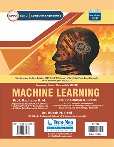 Machine Learning For SPPU Sem 7 Computer Course Code : 410242 : Prof ...