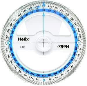 Helix 10cm 360 degree Protractor Angle Measure : Amazon.co.uk: DIY & Tools