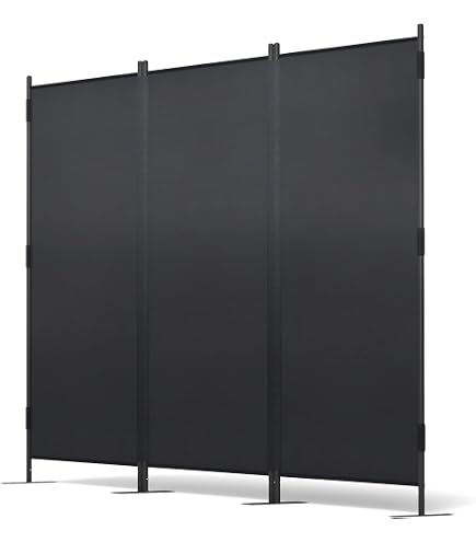 Freestanding Privacy Screen Folding Partition 3-Panel Room Divider ...