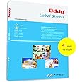 Oddy A4 Self Adhesive Paper Label Stickers for Laser & Inkjet Printers ...