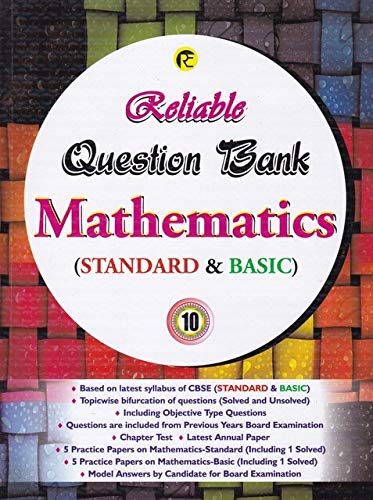 Reliable Question Bank (Cbse) Mathematics for Class 10 (2019-20)Edition ...