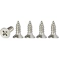 M4 Stainless Steel Self Tapping Screws,100pcs M4x12mm Phillips Flat ...