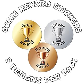 Gold Silver & Bronze Award Stickers: Amazon.co.uk: Office Products