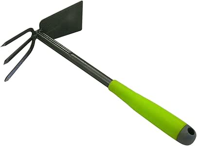 Xclou double hoe in black, hoe with proper-shaped handle, garden hoe 3 ...