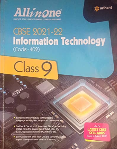 Amazon.in: Buy All In One CBSE 2021-22 Information Technology Class 9 ...