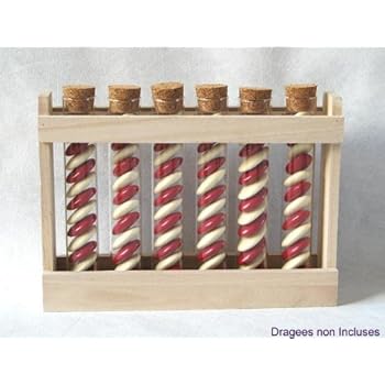 Support bois tubes éprouvette - Taille Unique: Amazon.fr: Cuisine & Maison