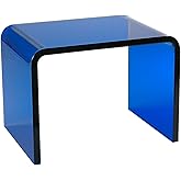 TANG SHI Clear Acrylic End Table,U Shaped Side Table with Rounded Edges ...