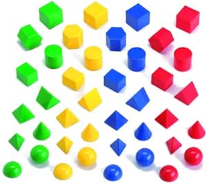 EDX Education - Shapes - Hollow 3D Geometric Shapes (Four Colours, 40 ...