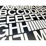90x White 1 Inch Stick on Self Adhesive Vinyl Letters & Numbers ...