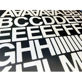Pack of 90 x 1" (25mm) Black Vinyl Sticky Letters & Numbers , Self ...