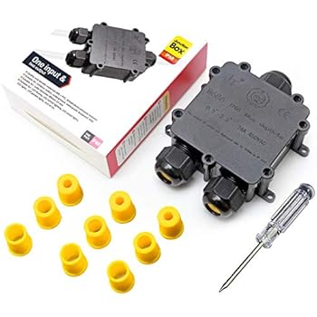 3 WAY CABLE CONNECTOR JUNCTION BOX - OUTDOOR - WATERPROOF IP65 ...