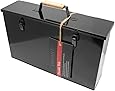 Valiant Fireside Tidy Ash Transporter - Black Gloss Steel Storage Box ...
