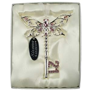 Engraved 21st Birthday Celebration Key: Pink: Amazon.co.uk: Kitchen & Home