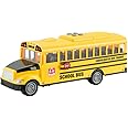 PLUSPOINT School Bus Van Toy Friction Powered City Service Vehicle with ...