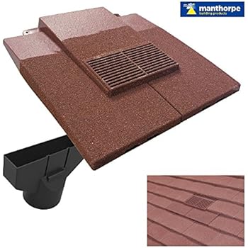 10K Slate Roof Tile Vent Ventilator & Adapter Kit for Extractor fans ...