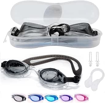 1BAZAR Swimming Goggles / With 1 Changeable Soft Nose Bridges & 2 Ear ...