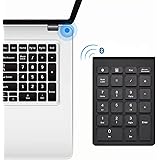 Bluetooth Number Pad, Portable Wireless Bluetooth 27-Key Multi-Function Numeric Keyboard ...