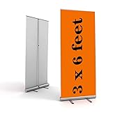 Standee Foldable Roll Up Banner Stand, with premium iron base 2.5 x 6 ...