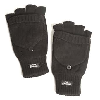 Mens Black 40gram Thinsulate Mitten Combo Fashion Gloves: Amazon.co.uk ...
