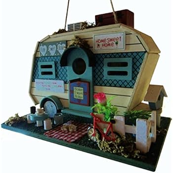 Vintage Caravan Shaped Birdhouse: Amazon.co.uk: Garden & Outdoors