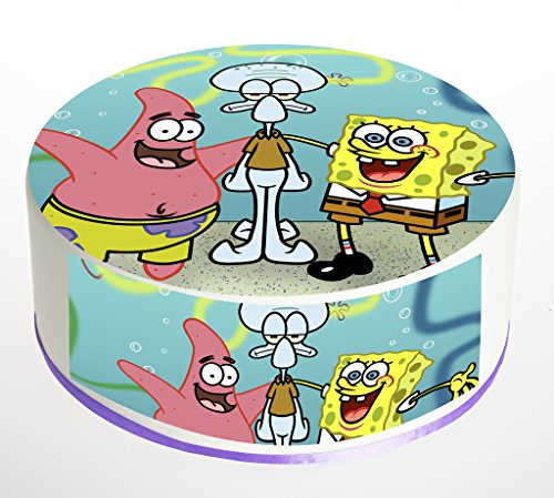 Buy Sponge Bob SquarePants, Patrick Star, Squidward Cake Topper. Round ...