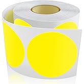 Round Stickers Yellow 38 mm Circle Labels Colour Coding Dot Vinyl Floor ...