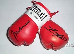 handsignierten Mini Boxhandschuhe Muhammad Ali V Joe Frazier: Amazon.de ...