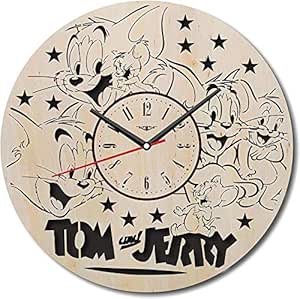 Buy Tom and Jerry Wall Clock Eco Wood - Unique Gifts Ideas Original ...