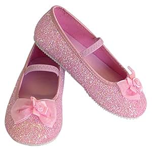 Pink Glitter Party Shoes - Kids Accessory 3 - 4 years: Amazon.co.uk ...