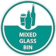 Mixed recycling bin, recycling sign - Self adhesive sticker (50mm x ...