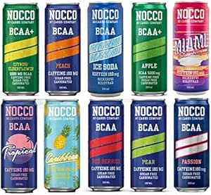 NOCCO (No Carbs Company) Mixed Case (24x 330ml cans) ALL FLAVOURS ...