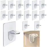 12 Pcs Shelf Support Pegs, Self-Adhesive Shelf Support Brackets ...