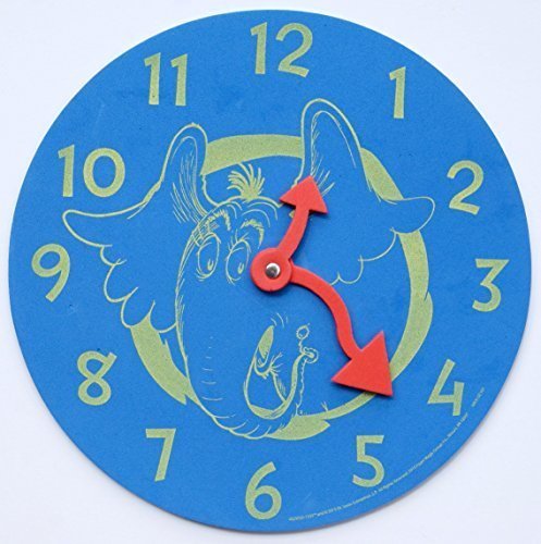Buy Dr. Seuss Horton Hears a Who Foam Learning Clock - Blue by Dr ...