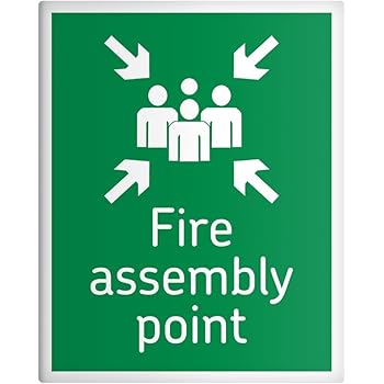 Fire assembly point Sign - A3 1mm Rigid Plastic Sign - Fire Action ...