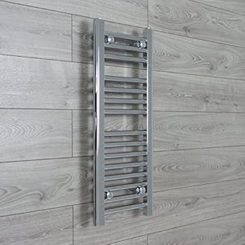 250mm wide x 800mm high Small Narrow Heated Towel Rail Straight Flat ...