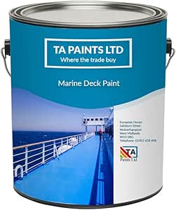 TA Paints Non-Slip Marine Deck Paint (2.5 Litres, BS 00 A 05, Goosewing ...