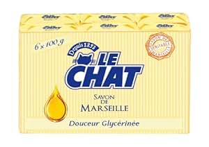 Le Chat - Savon de Marseille Solide - Douceur Glycérinée - 100 g x 6: Amazon.fr: Beauté et Parfum