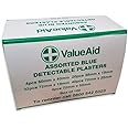 Value Aid Assorted Blue Detectable Plasters - Box of 100 : Amazon.co.uk ...
